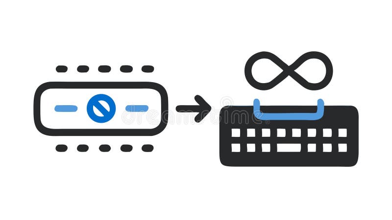 From Finite To Infinite Keyboard Concept Icon Vector, Vector Design Generative AI Stock Vector ...
