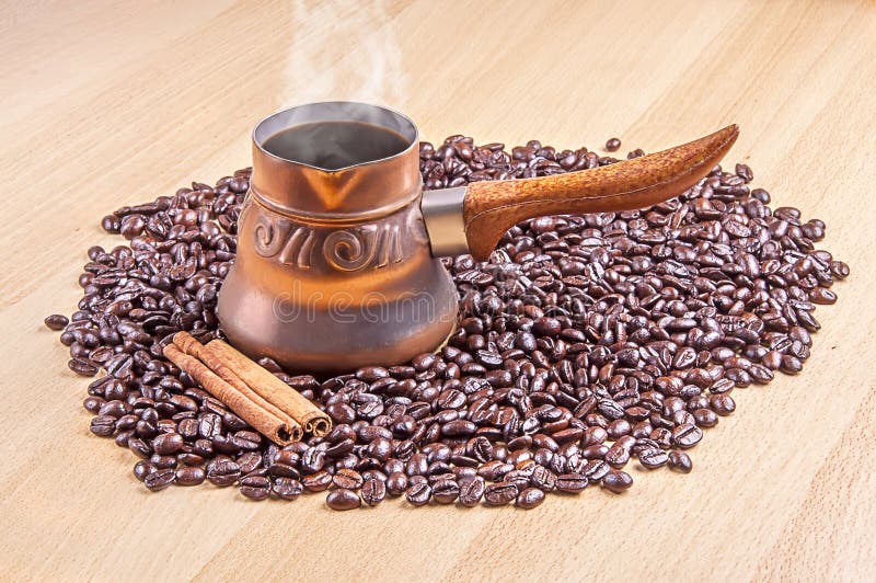 Finjan stock photo. Image of bronze, crucible, handle - 13545216