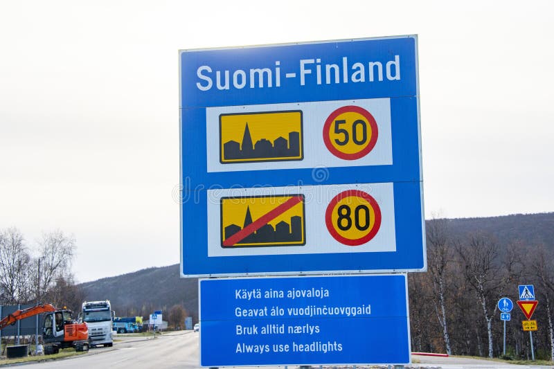 Finland Border Sign stock image. Image of sign, europe - 388912877