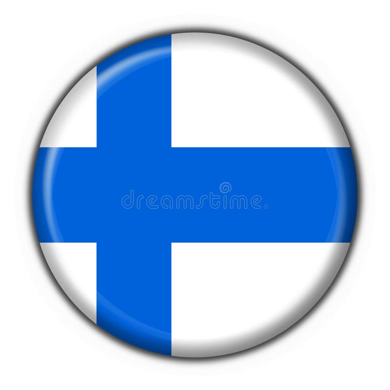 Finland Button Flag Round Shape Stock Illustration - Illustration of ...