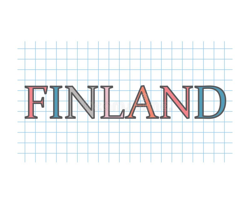 Finland on Checkered Paper Texture Stock Vector - Illustration of paper ...