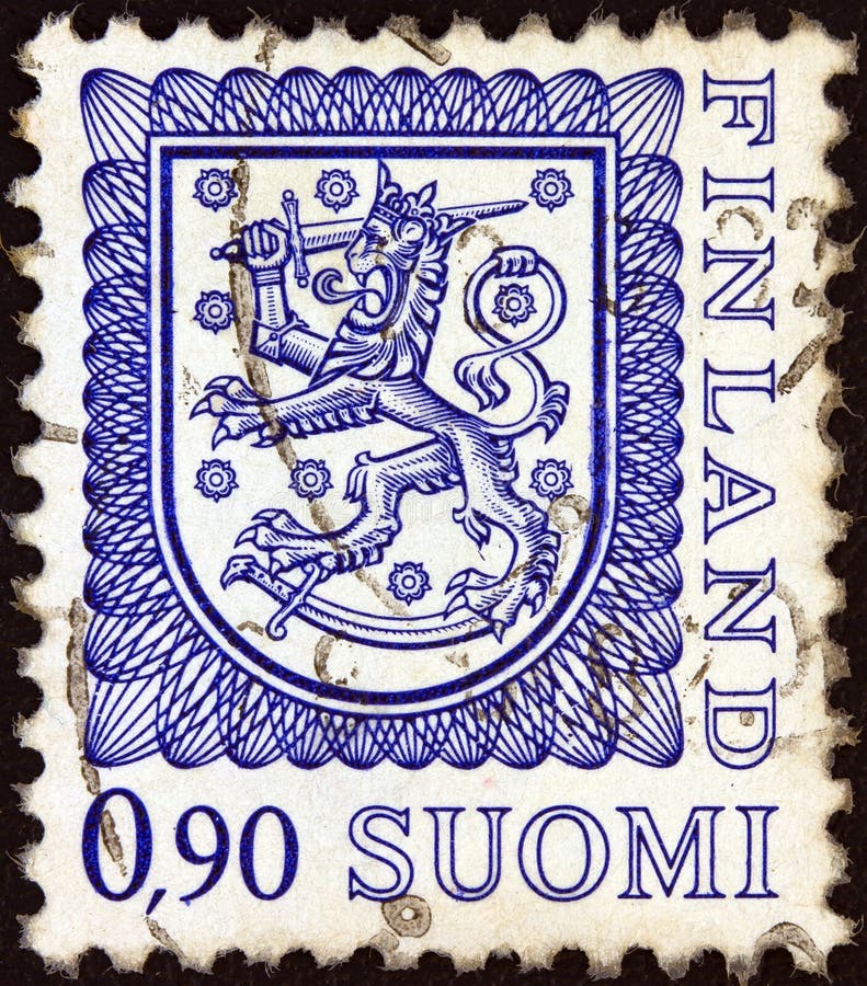 FINLAND - CIRCA 1975: a Stamp Printed in Finland Shows National Arms ...