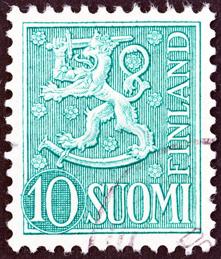FINLAND - CIRCA 1954: a Stamp Printed in Finland Shows National Arms ...