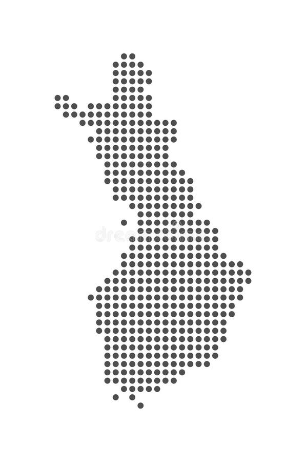 Finland - Dotted Map. Map Formed by Dots Stock Illustration ...