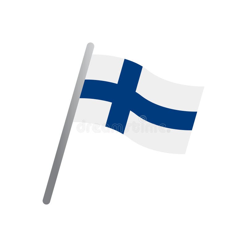 Finland flag icon vector stock vector. Illustration of italy - 309705161