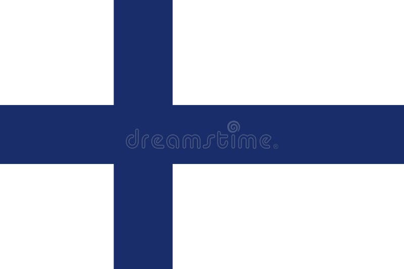 Finland Flag National Emblem Graphic Element Illustration Stock Vector ...