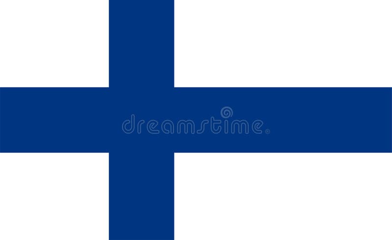 Finland Flag. Official Flag of Finland. Vector Illustration Stock ...