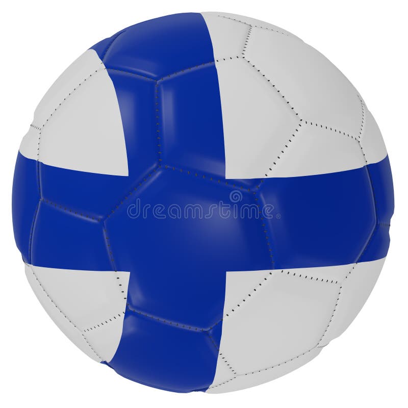 Finland Flag on a Soccer Ball Stock Illustration - Illustration of ...