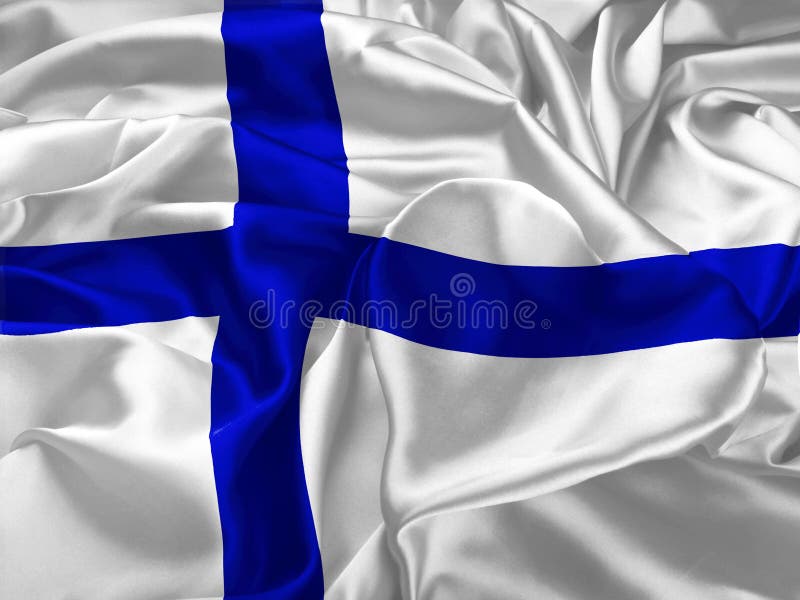 Finland flagga stock illustrationer. Illustration av finland - 123403367