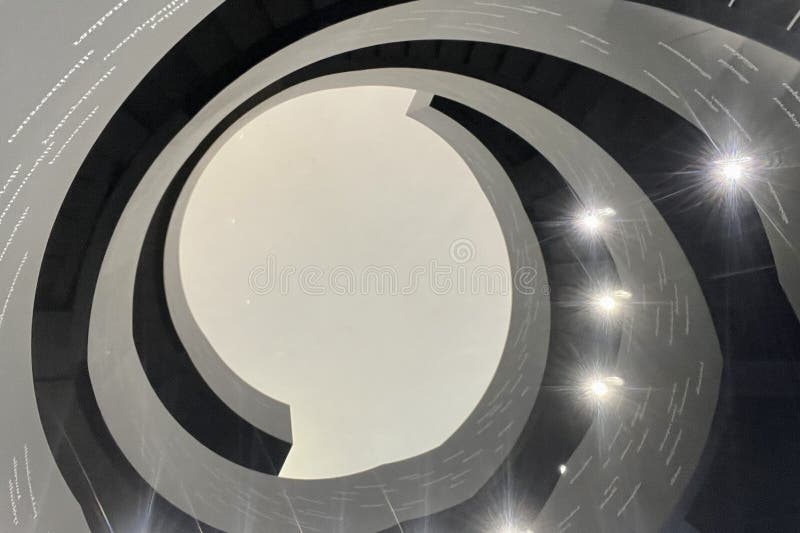 Spiral Staircase Indoor with Lights in the Building Looks Like Eye ...