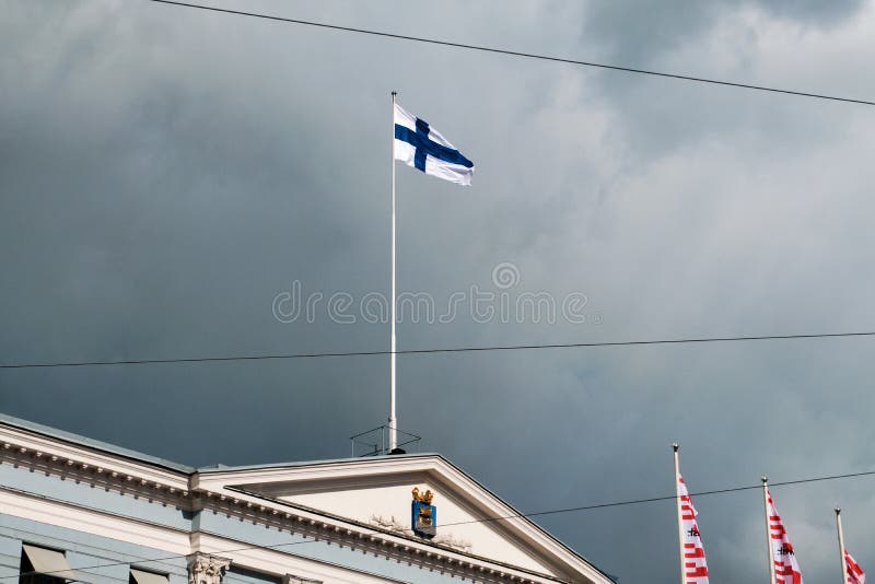 Finland. National Flag of Finland. September 16, 2018 Editorial Photo ...