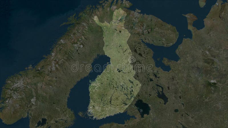 Finland Highlighted. High-res Satellite Stock Illustration ...