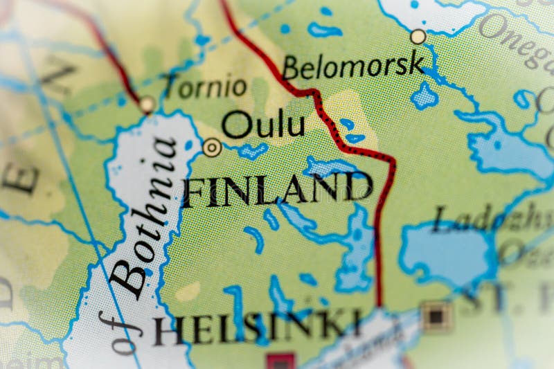 Finland Highlighted on a World Map Stock Image - Image of spot ...