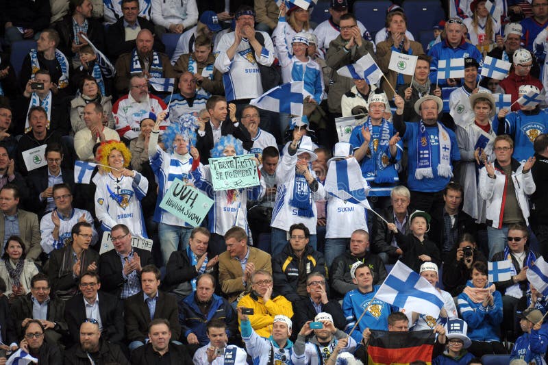 Finland ice hockey fans editorial photo. Image of iihf - 84798796