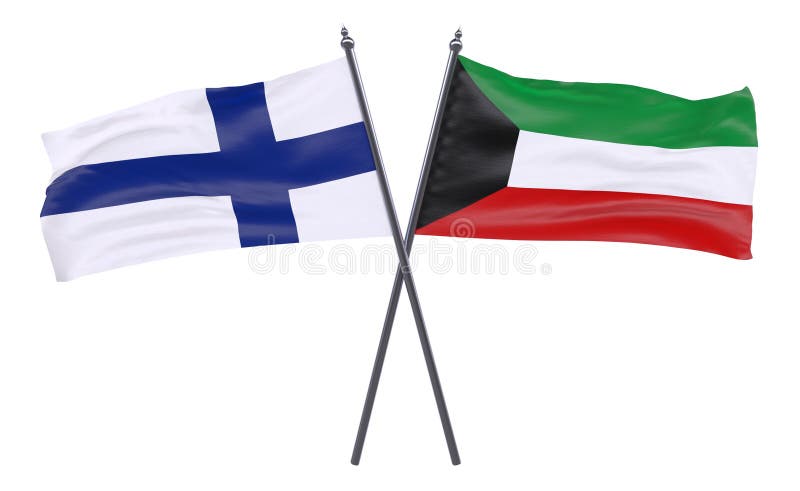Two crossed flags stock illustration. Illustration of combination ...