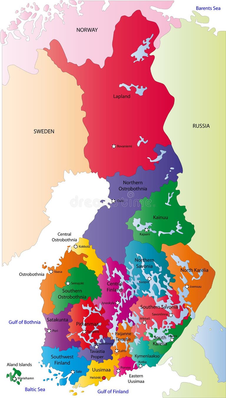 Finland Map Cities Stock Illustrations – 773 Finland Map Cities Stock ...