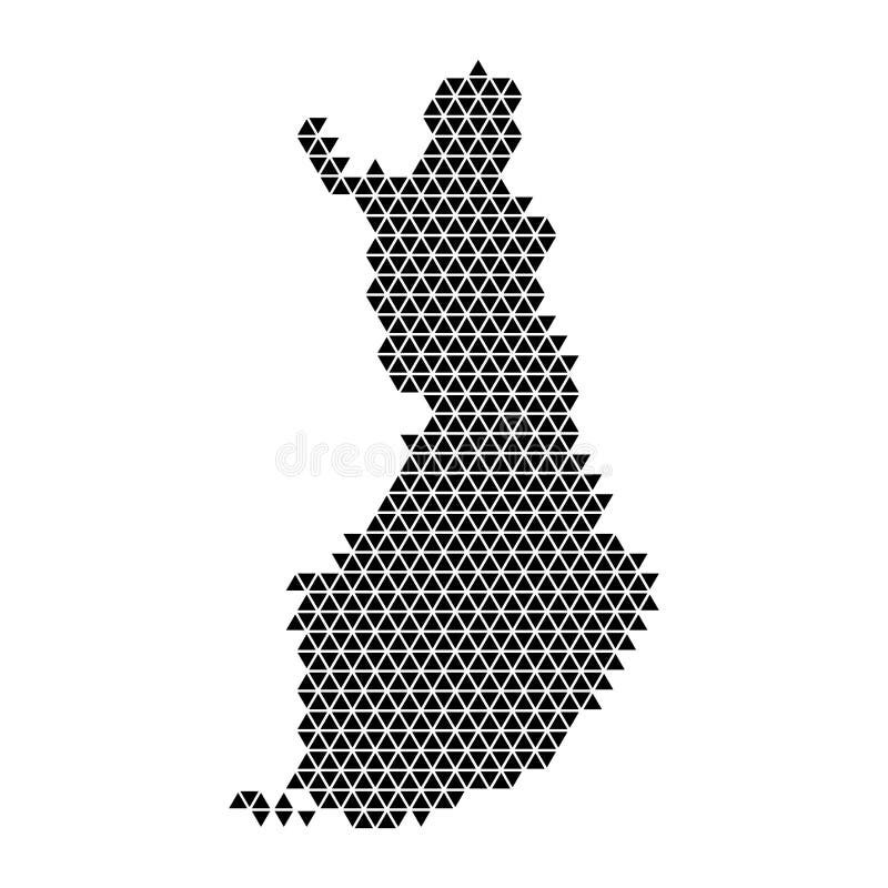 Finland Map of Black Contour Curves Illustration Stock Vector ...