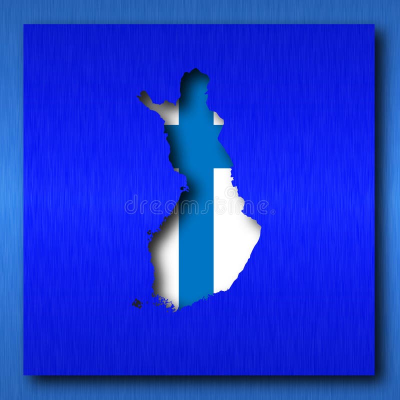 Finland Map in Blue Background Stock Illustration - Illustration of ...