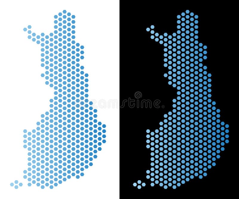 Finland Map Hexagon Scheme stock vector. Illustration of concept ...
