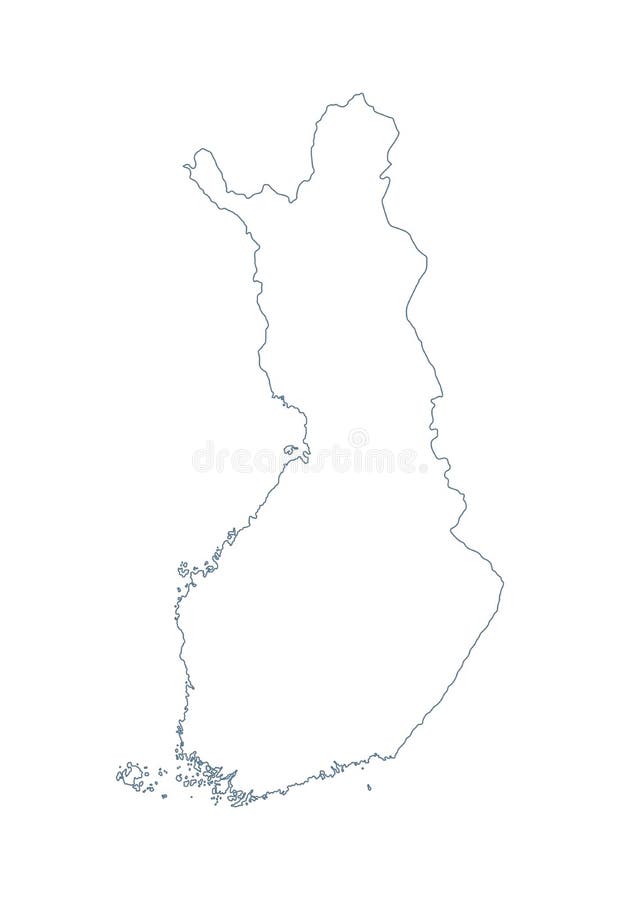 Contour map of Finland stock vector. Illustration of stars - 4904392
