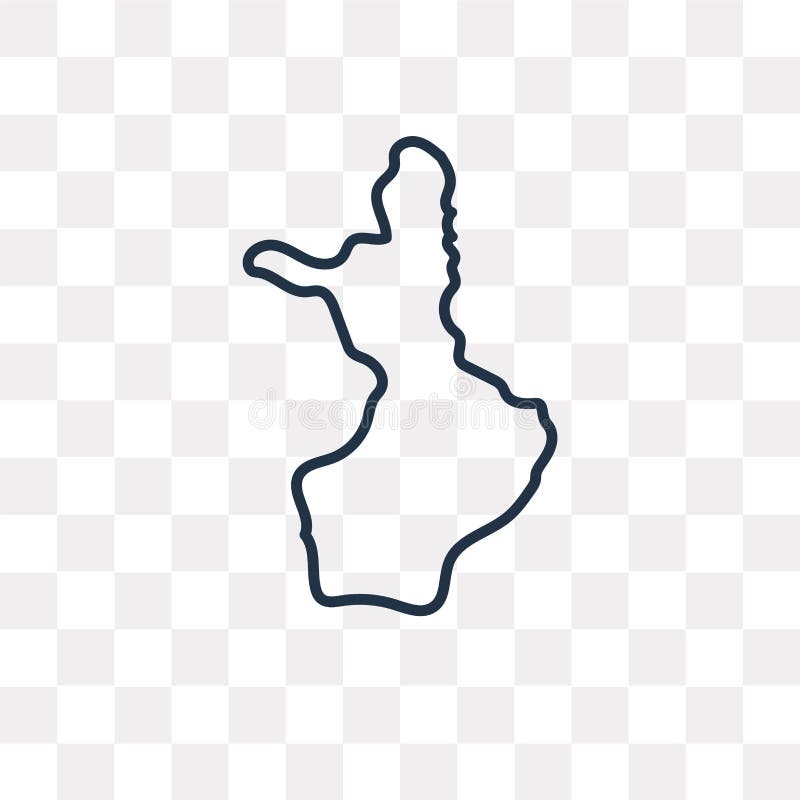 Finland Map Vector Icon Isolated on Transparent Background, Line Stock ...