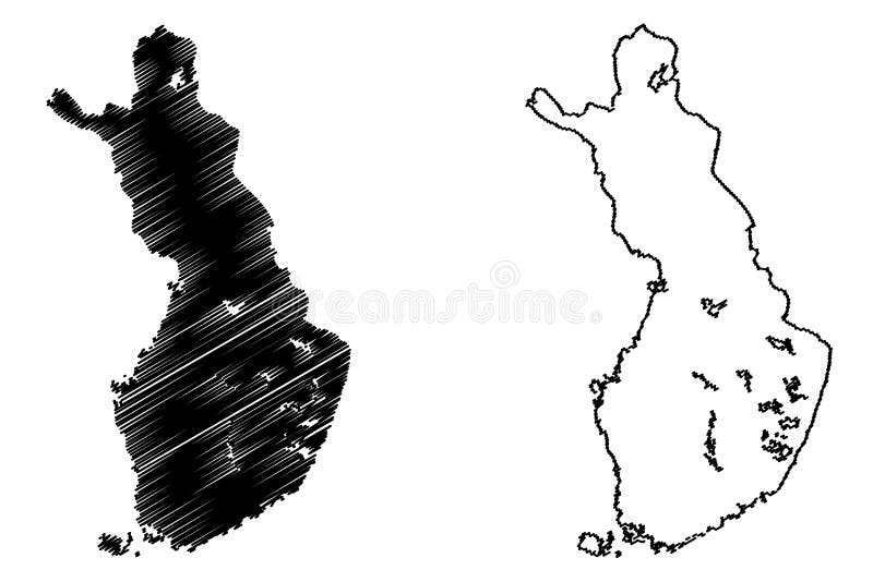 Finland map vector stock vector. Illustration of continent - 99629511