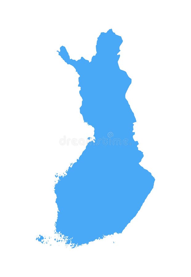 Finland Map - Vector Solid Contour Stock Illustration - Illustration of ...