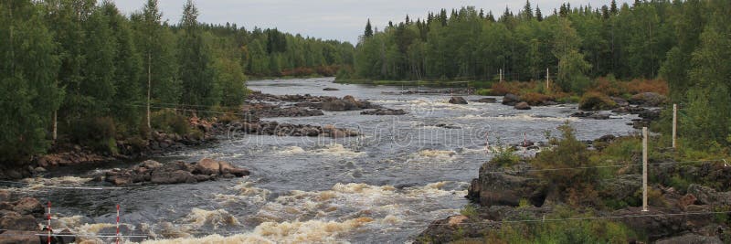 Finland Ounasjoki River Rovaniemi Stock Image - Image of tranquil, tree ...