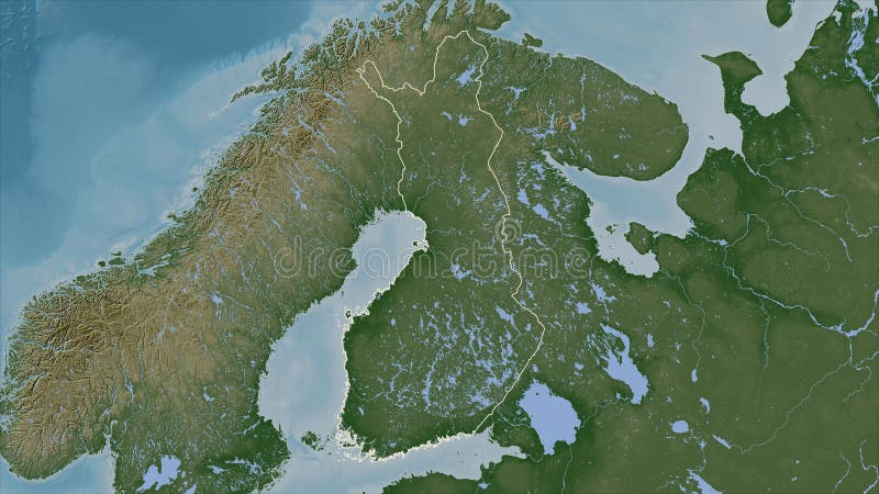 Finland outlined. Pale stock illustration. Illustration of finland ...