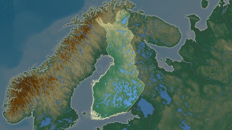 Finland Relief Map Stock Illustrations – 96 Finland Relief Map Stock ...
