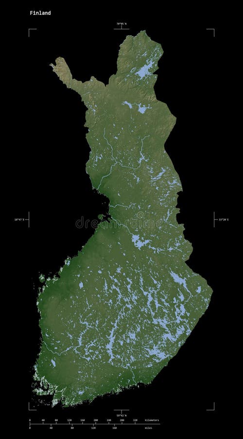 Finland Shape on Black. Pale Stock Illustration - Illustration of ...