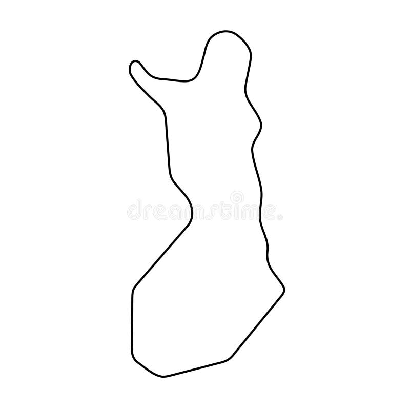 Finland Simplified Vector Outline Map Stock Vector - Illustration of ...