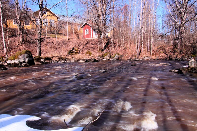 Finland: Spring by a Calm Lake Stock Photo - Image of calm, trees: 34519506