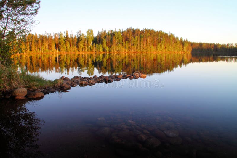 Finland: Summer Day By A Lake Stock Photo - Image of rock, park: 30486546