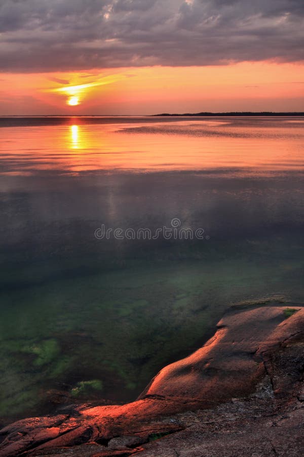 Finland: Sunset by Gulf of Finland Stock Photo - Image of evening ...