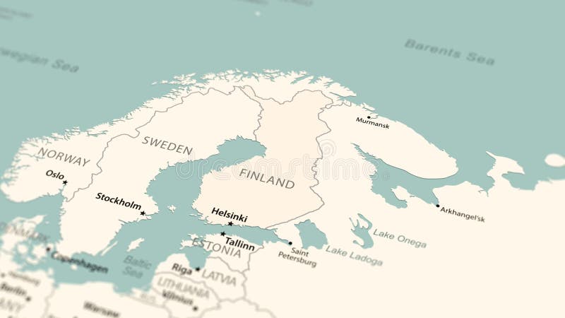 finland on a world map