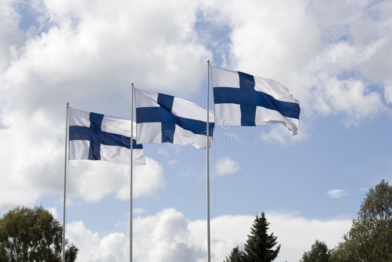 3 Finlands flagg arkivfoto. Bild av nation, finland - 198803564