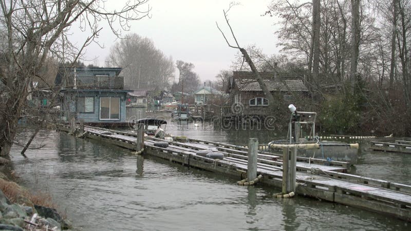Finn Slough Snow, Richmond 4K UHD Banque De Vidéos - Video of pêche ...