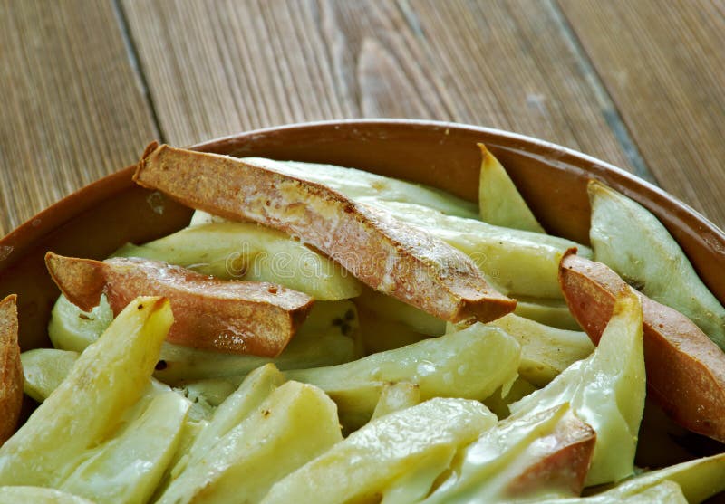 Finnish Baked Potatoes with Ham Stock Image - Image of potato, meat ...