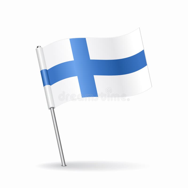 Finnish Flag Map Pointer Layout. Vector Illustration. Stock Vector ...