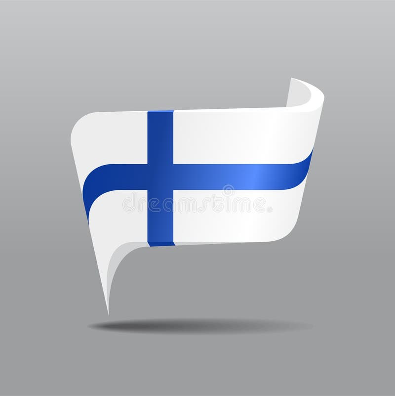 Finnish Flag Map Pointer Layout. Vector Illustration. Stock Vector ...