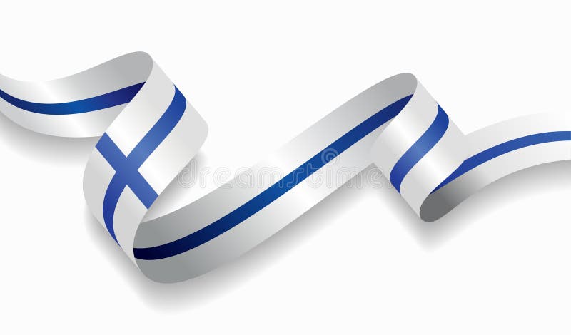 Finnish Flag Wavy Abstract Background. Vector Illustration. Stock ...
