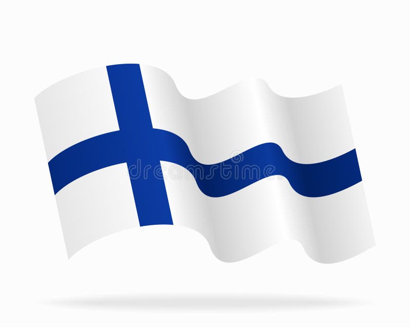 Finnish Flag Wavy Background Layout. Vector Illustration. Stock ...