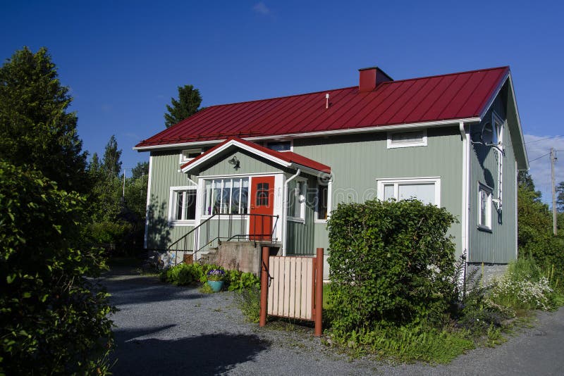 Finnish house stock photo. Image of glade, scandinavia - 57990498