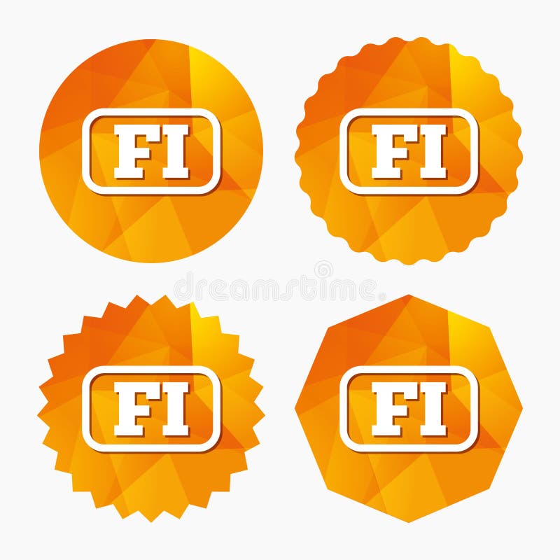 Finnish Language Sign Icon. FI Translation. Stock Vector - Illustration ...