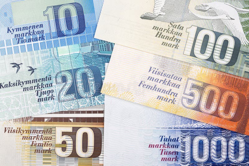 Finnish Money in the Black Wallet Stock Image - Image of savings ...