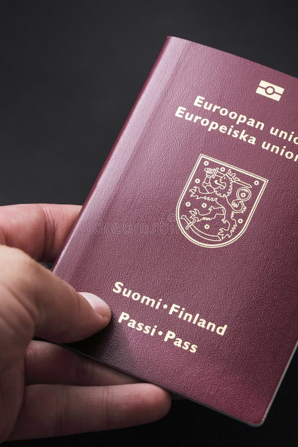 Finnish Passport stock image. Image of nationality, document - 33410633