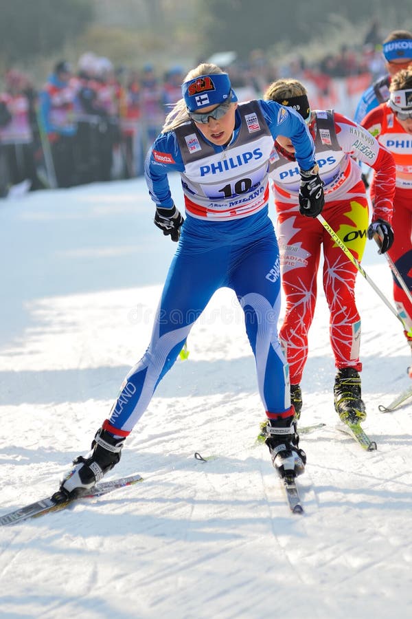 Finnish Skier in Milan Race in the City Editorial Photography - Image ...