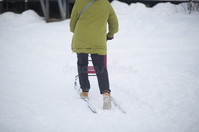 Finnish Sled To Ride in the Snow Stock Image - Image of alaska, winter ...
