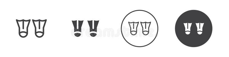 Fins Icon Simple Outline Vector Logo Stock Vector - Illustration of ...